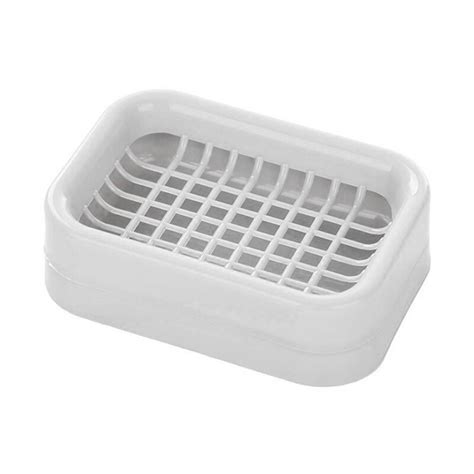 Plastic Double Layer Soap Box With Draining Mesh G Vicedeal