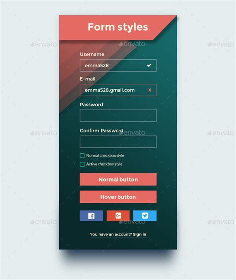 Modern Web Forms Web Elements GraphicRiver