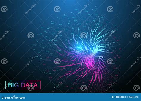 Big Data Visualization Geometric Abstract Background Visual Information Complexity Stock Vector
