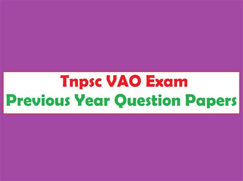 Tnpsc Vao Exam Previous Year Question Papers Download Pdf Files Winmeen