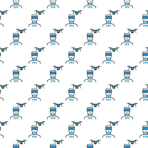 Man With Goggles And Fpv Drone Vector Colored Seamless Pattern 35883985 Vector Art At Vecteezy