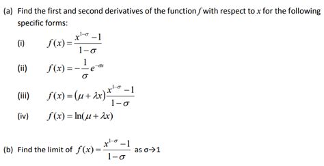 solved a find the first and second derivatives of the