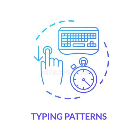 Typing Patterns Concept Icon Stock Vector Illustration Of Concept Biometric 196517361