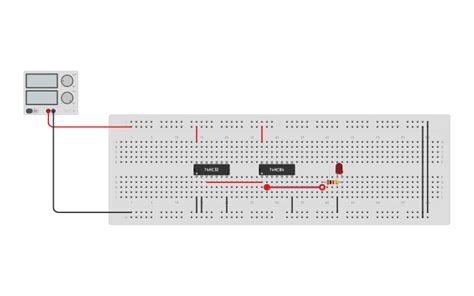 Circuit Design De Morgan 1st Law Tinkercad