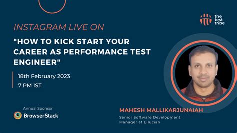 Instagram Live With Mahesh Mallikarjunaiah Tickets By The Test Tribe Saturday February 18