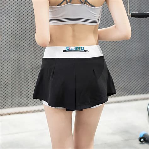 Женские теннисные шорты брендовые летние короткие юбки 2 в 1 быстросохнущие для спортзала