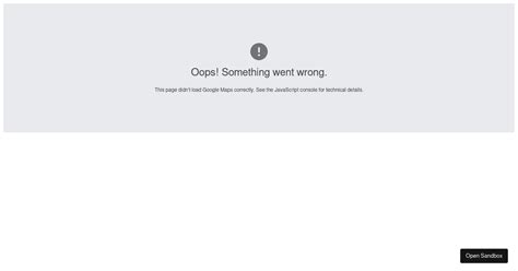 GoogleMaps Forked Codesandbox