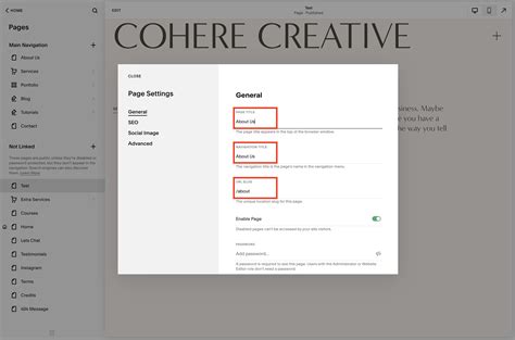 How To Edit The Menu Navigation In Squarespace 71 — Cohere Creative