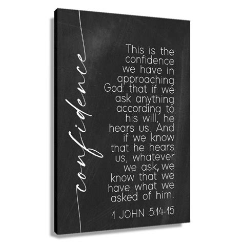 Black And White Wall Art 1 John 5 14 15 Wall Art Bible Verse Posters Modern Canvas Pictures