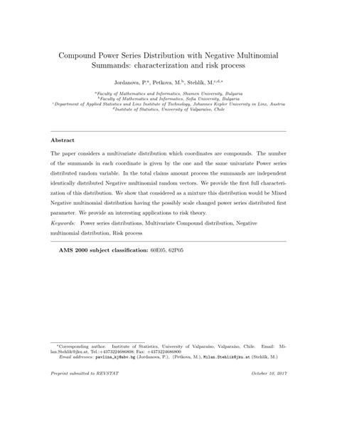 pdf compound power series distribution with negative multinomial