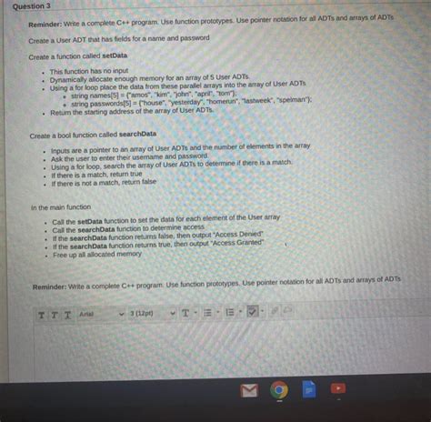 Solved Question 3 Reminder Write A Complete C Program