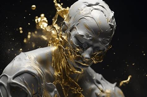 Abstract Gold And Silver Flowing Art Form Stock Illustration Illustration Of Abstract