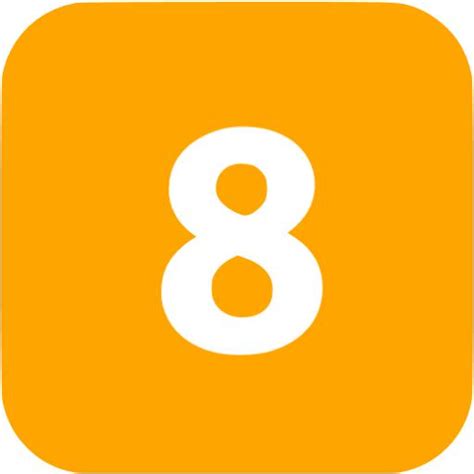 Orange 8 Filled Icon Free Orange Numbers Icons