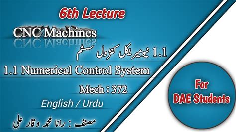 Cnc Machines Chapter 01 11 Numerical Control System Youtube