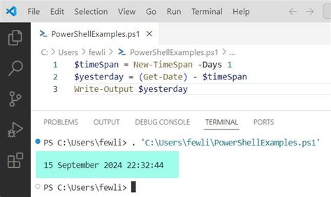 Powershell Get Date Minus 1 Day