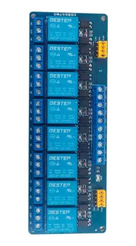 Módulo Relé 3v 10a 8 Canais C Borne Kre Para Esp32 Com Nota