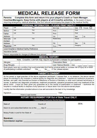 42 Free Medical Release Form Samples To Download
