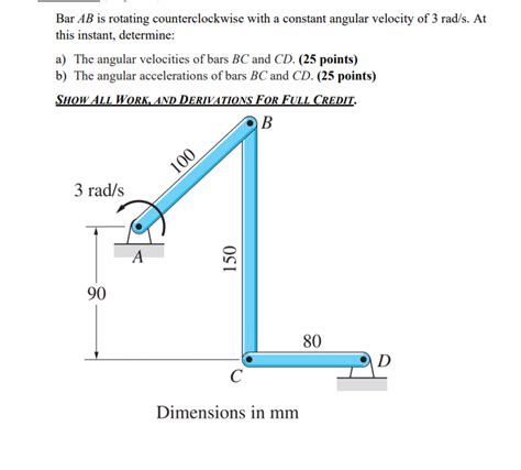 solved bar ab is rotating counterclockwise with a constant