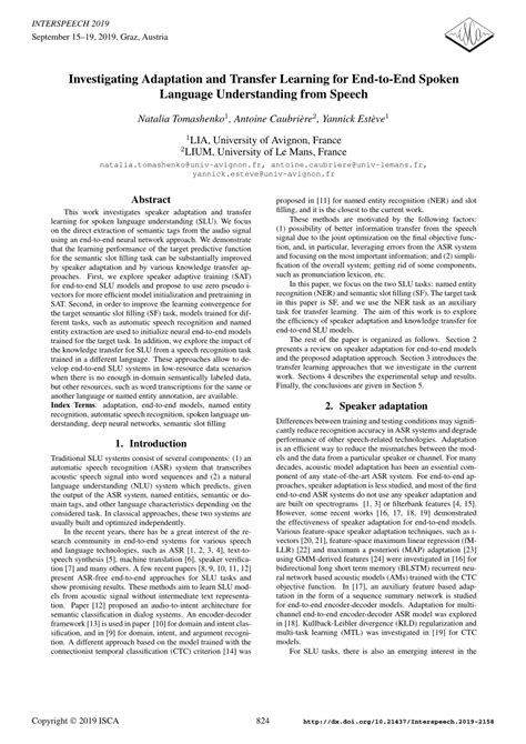 pdf investigating adaptation and transfer learning for end to end