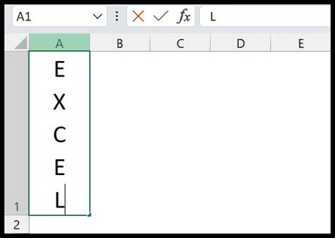How To Write Type Vertically In Excel
