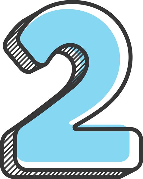 Number Marker Colorful Doodle Style 19617692 Png