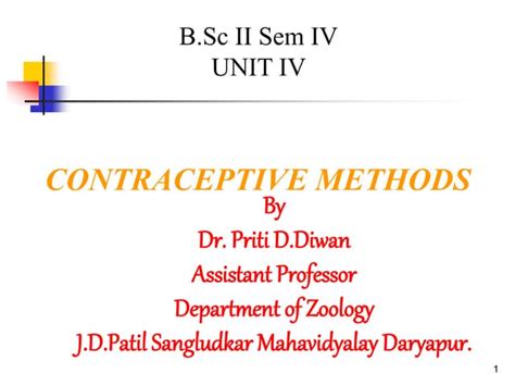 Mathods Of Contraception Ppt Birth Control Reproductive Health