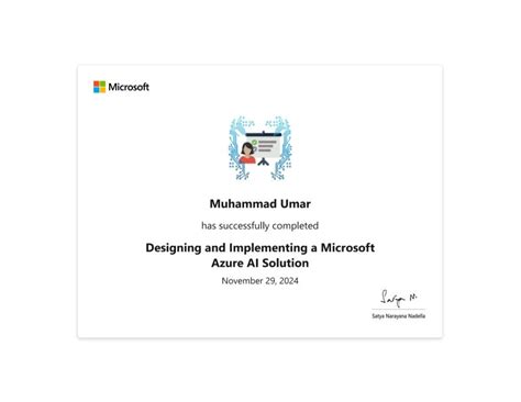 Muhammad Umar On Linkedin Microsoft Azure Ai Machinelearning Cloudcomputing Certification