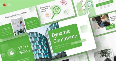 Динамическая коммерция Шаблон Powerpoint для бизнеса Шаблоны презентаций Включая бизнес и