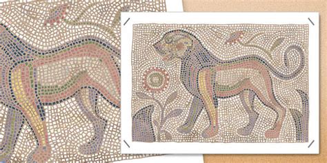 Roman Mosaic Large Display Poster Teacher Made Twinkl