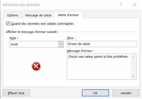 Cellule Excel Valeur Non Valide