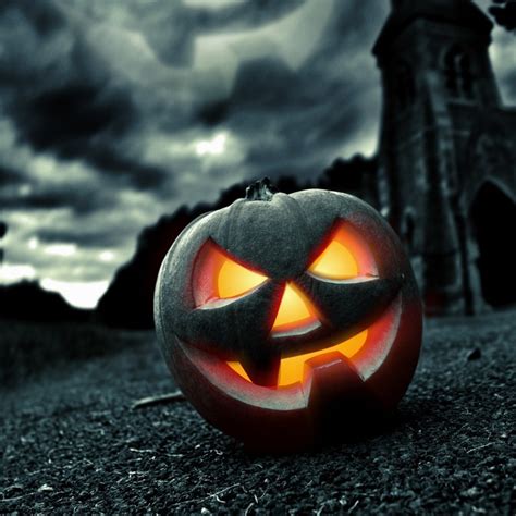 할로윈 Ipad 바탕 화면속임수잭 오 랜턴칼라 바자호박주황색 676346 Wallpaperuse