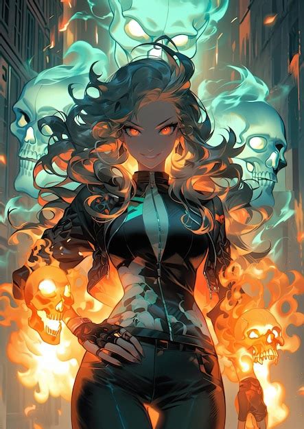 Premium Photo Girl With Skeleton