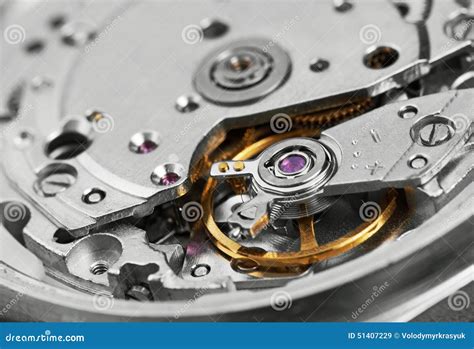 Meccanismo Dell Orologio Con Gli Ingranaggi Immagine Stock Immagine Di Tecnologia Ingegneria