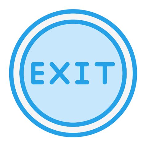 Exit Generic Blue Icon