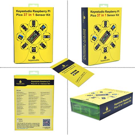 Keyestudio Raspberry Pi Pico In Sensor Starter Kit DIY Kit Electronics For Python Programming