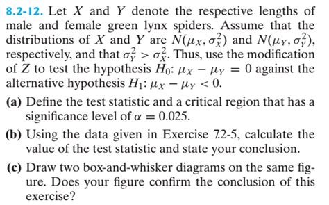 Solved 8 2 12 Let X And Y Denote The Respective Lengths Of Chegg Com