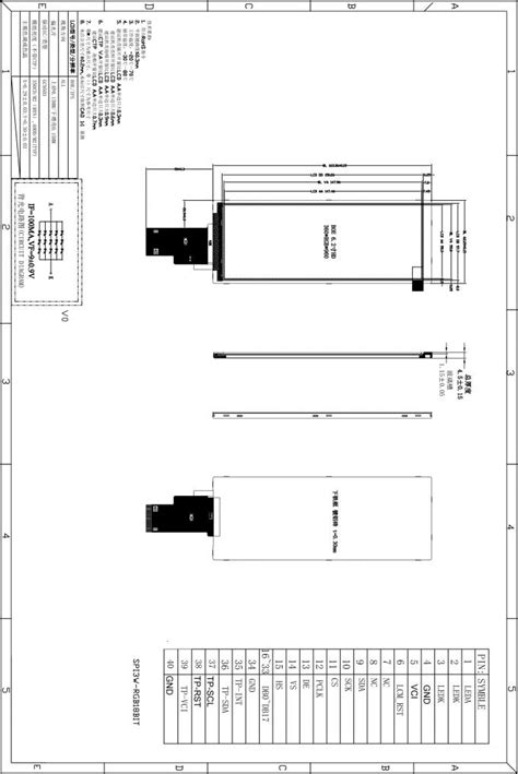 Inch Bar Type TFT LCD Display X Resolution PINS RGB SPI Cd M