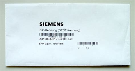 Eic Cordless Code Identification Dect Id L30251 U600 A395 New