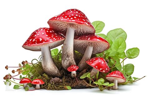 Premium Ai Image Fly Agaric Isolated On White Background