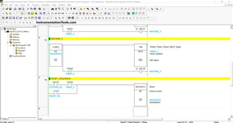 Cx Programmer Tutorial 1 Button To Activate 4 Different Machines