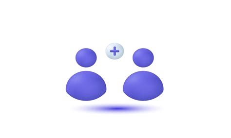 3d Realistic Cartoon Vector Add User Create Group Icon Trendy Modern Style Object Symbols