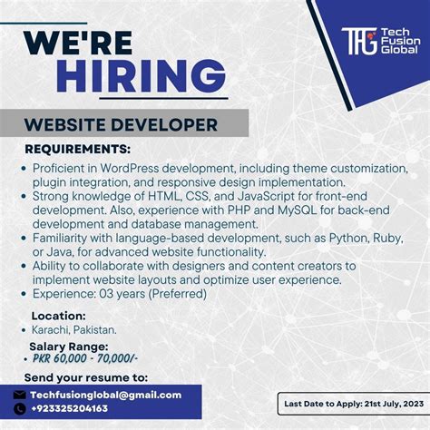 Tuba Nauran On Linkedin Webdevelopment Webdeveloper Techfusionglobal Website 2023hiring