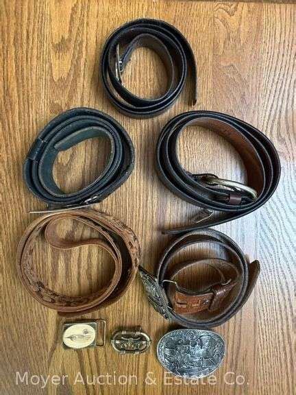 Group Of Belts And Belt Buckles Moyer Auction And Estate Co Inc
