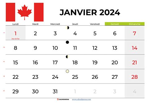 Calendrier Imprimable De Janvier 2024 En Format Paysage Modèles De