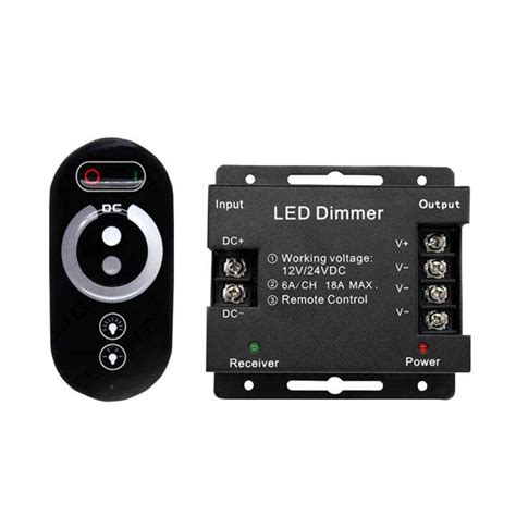 Smart Sensor Dimmer Switch DC 12V 24V 18A PWM LED Light Strip Dimmer With Dimmable Slide Remote