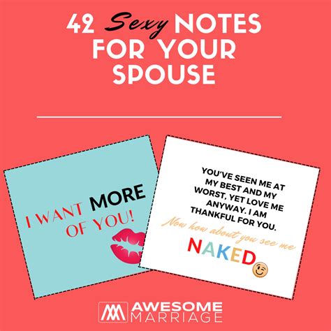 42 Sexy Notes For Your Spouse Printable Cute Punny Sexy Notes For