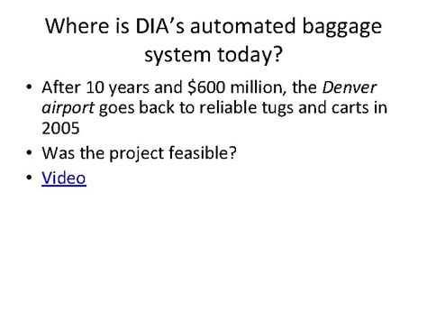 Dia Automated Baggage Handling System Msnbc On Denvers