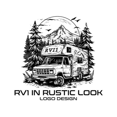 Premium Vector Rv1 In Rustic Look Vector Logo Design