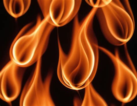 Premium Photo Bright Orange Flames On Dark Background