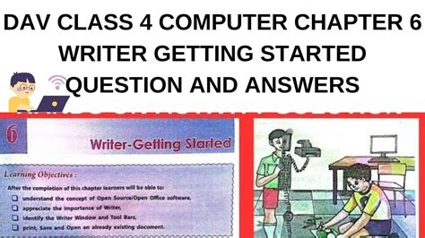 Dav Class 4 Computer Chapter 6 Writer Getting Started Question And Answers By Asif Sir Youtube